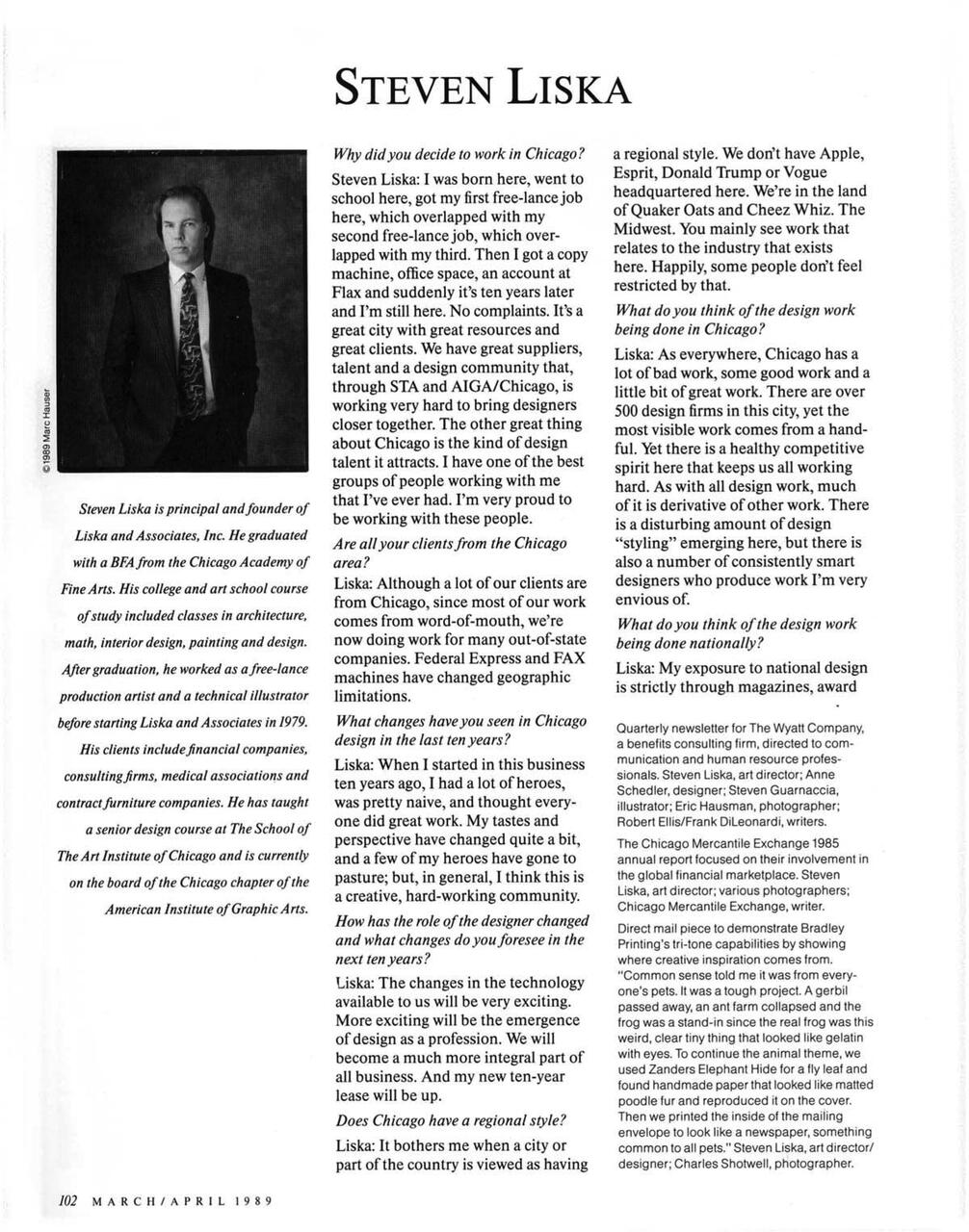 Steve Liska | The Chicago Design Archive